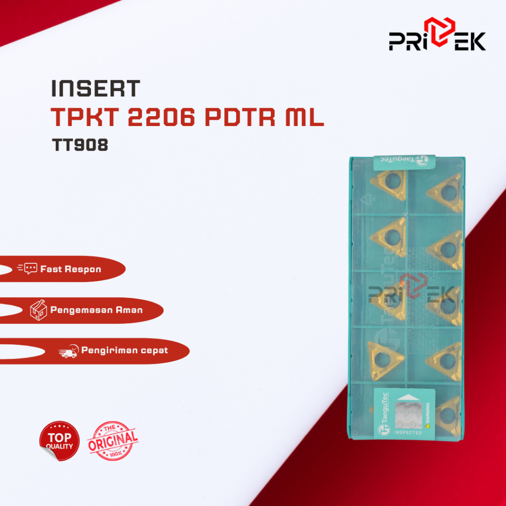 Jual Insert TPKT 2206 PDTR ML/ GRADE TT9080/ MERK TAEGUTEC/ INSERT BUBUT-MILLING | Shopee Indonesia