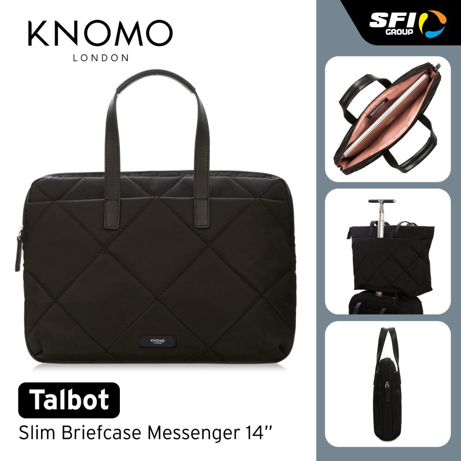 Jual KNOMO 121-101 Tablot Slim Briefcase 14inch Black | Shopee Indonesia