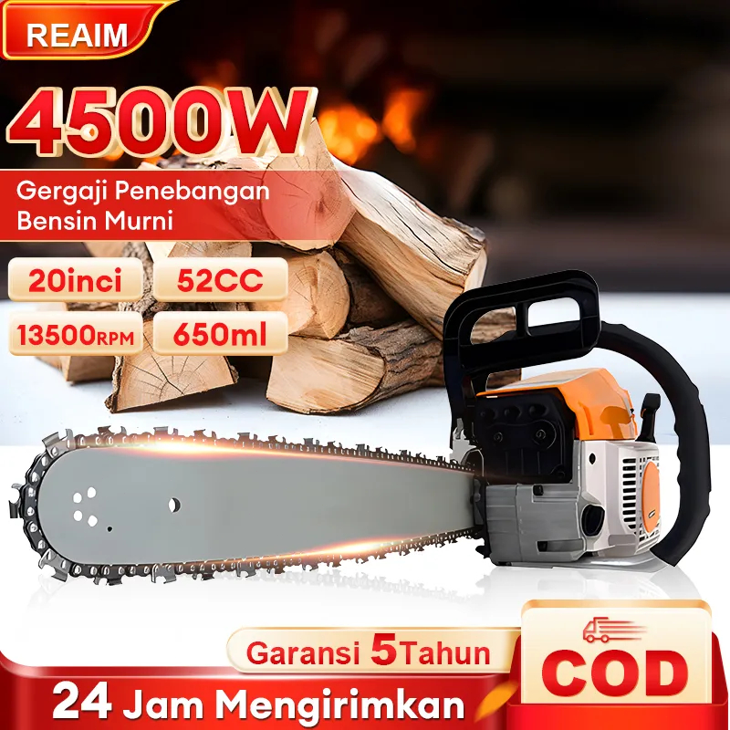 Jual Mesin Potong Kayu 58CC 20Inch Chainsaw Mesin Gergaji Chainsaw Untuk Potong Kayu Alat ...