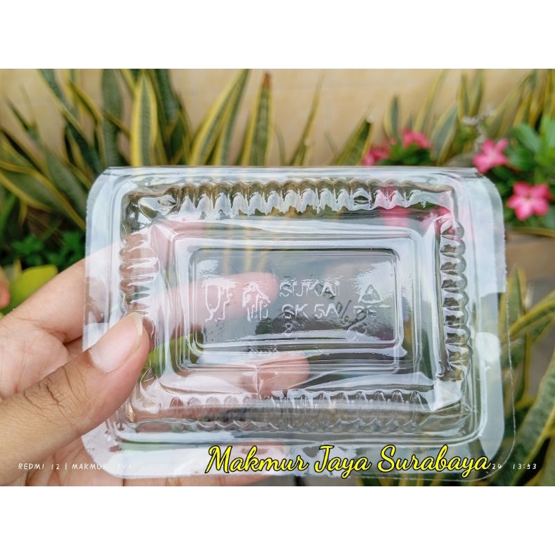 Jual Mika 5A Sukai Tebal Ukuran 11x8x3.5 cm/Mika Kue 5A Sukai uk 11x8 ...