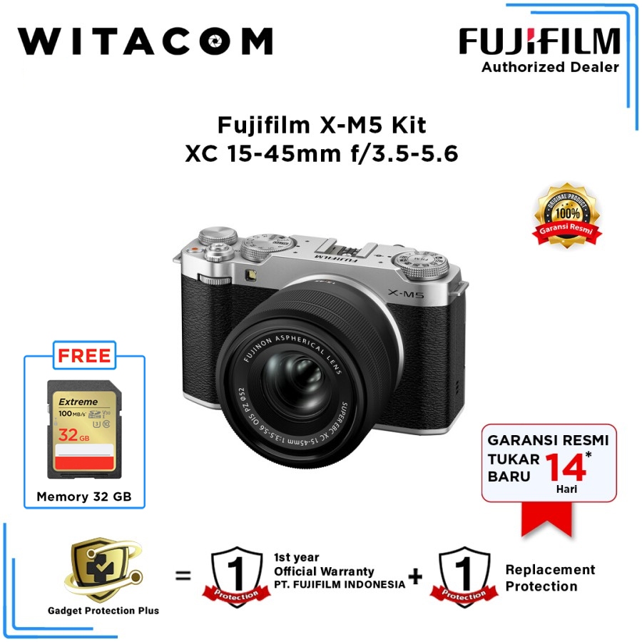Jual Fujifilm X-M5 / X M 5 / XM5 Kit XC 15-45mm f/3.5-5.6 - Silver ...