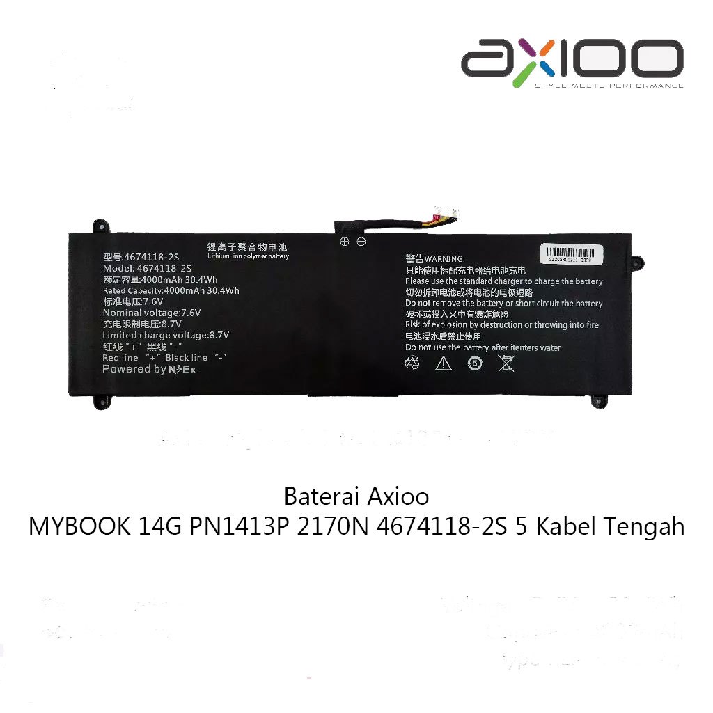 Jual Baterai Original AXIOO MYBOOK 14G Axioo 14G / 14+S PN1413P 2170N ...