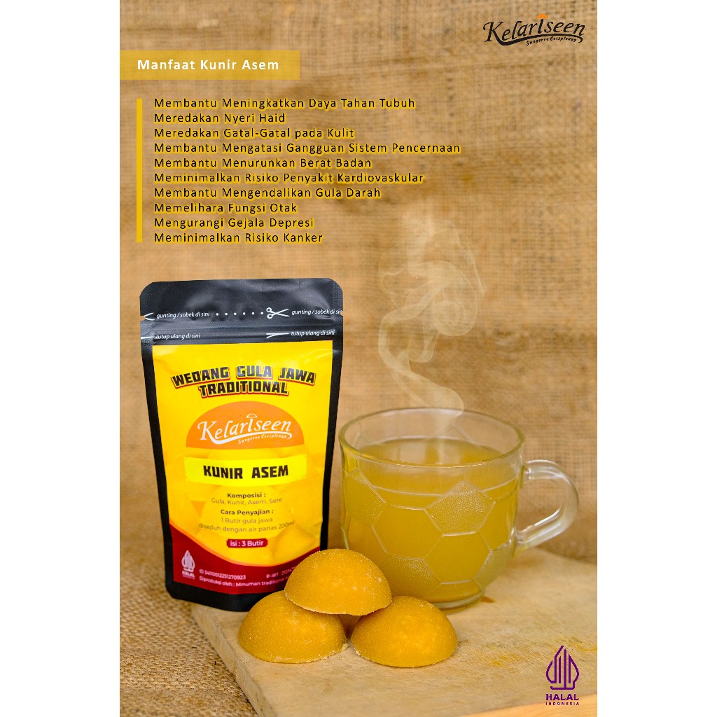 Jual Kunir Asem Gula Jawa Traditional Kelariseen | Shopee Indonesia