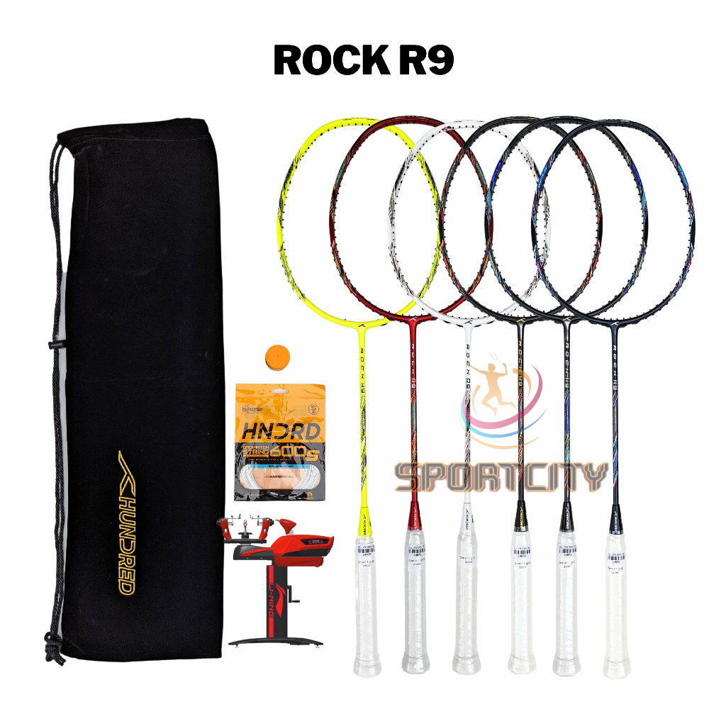Jual Raket Badminton HUNDRED ROCK R8 R9 32LBS HDRD HNDRD R 8 9 Original ...