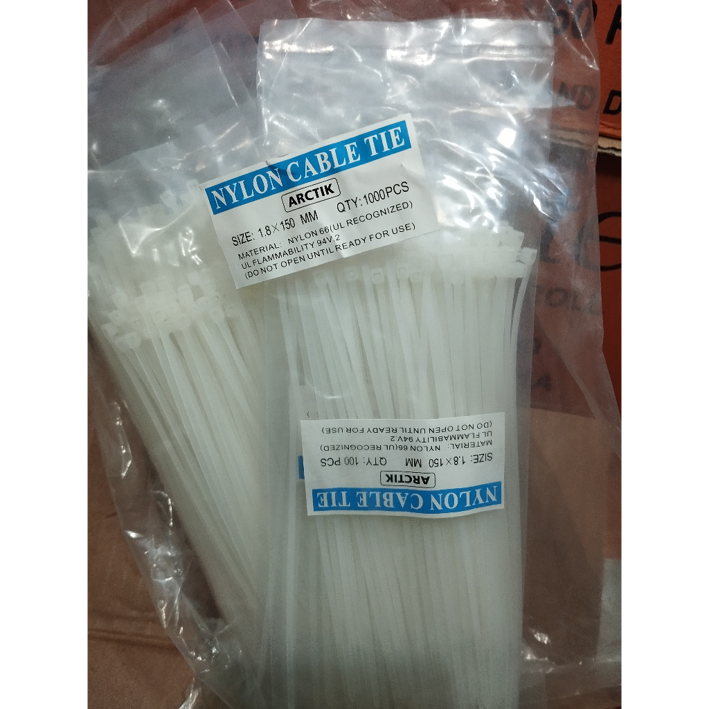 Jual KABEL TIES TIE TALI IKAT KREK KLIP PANJANG 15CM 15 CM NYLON PUTIH ...