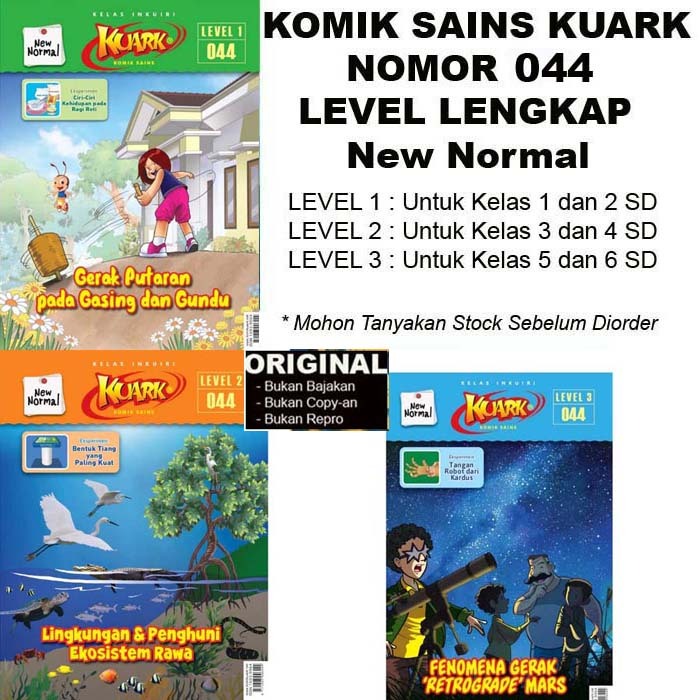 Jual NOMOR 044 KOMIK SAINS KUARK Semua level - New Normal - Materi OSK 2025 | Shopee Indonesia