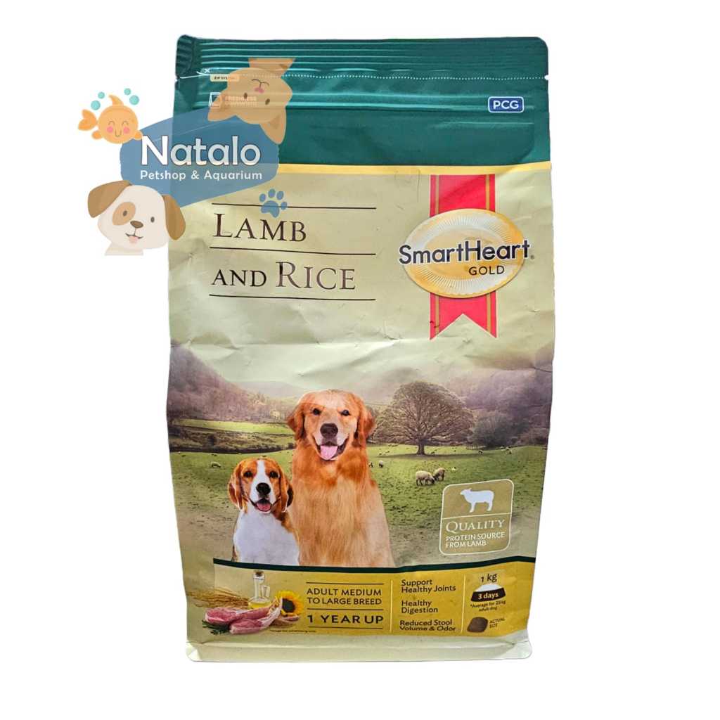 Jual SmartHeart Gold Dog 1KG - Medium & Large Breed Adult Dog LAMB ...