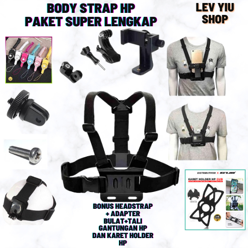 Jual Body Chest Strap Hp Mounting Di Dada Smartphone Full Set Gopro ...