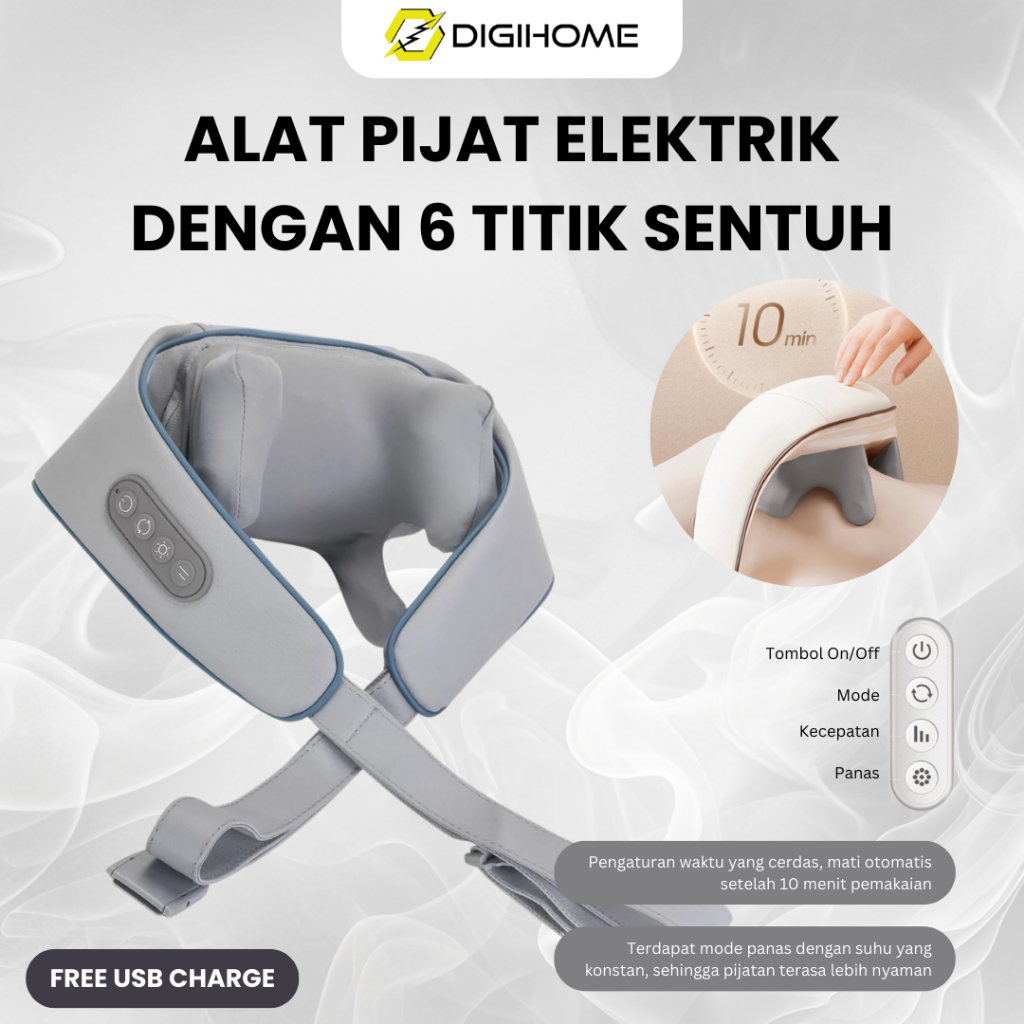 Jual DIGIHOME DGHF-02 ABU-ABU Alat Pijat Portable ALAT PIJAT MULTI-BAGIAN 6 TITIK SENTUH ...