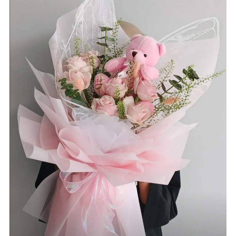 Jual HER.FLORIST Fresh Flower SEVEN ROSES Bouquet / BUKET 7PCS BUNGA ...