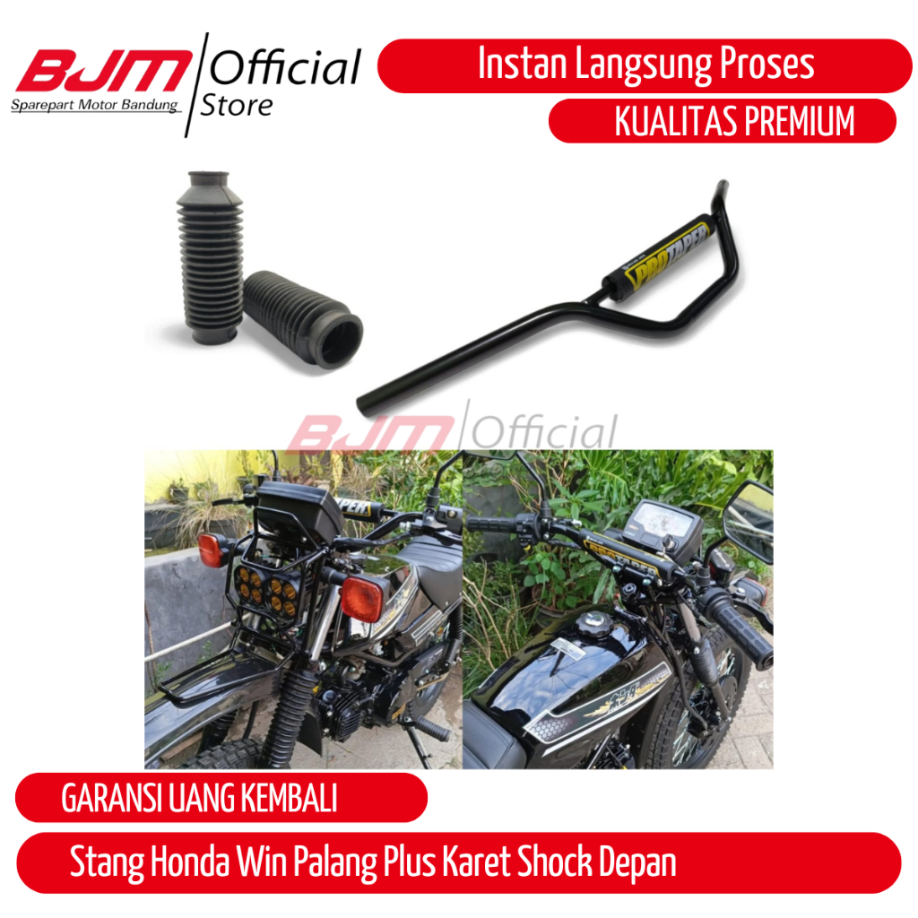 Jual -BJSC- Stang Honda Win Palang Hitam Bahan Besi Tebal Plus Bonus ...