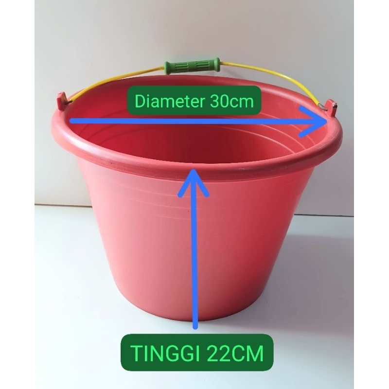 Jual Ember Kecil Plastik Bangunan Cor Adukan Merah Anti Pecah | Shopee ...