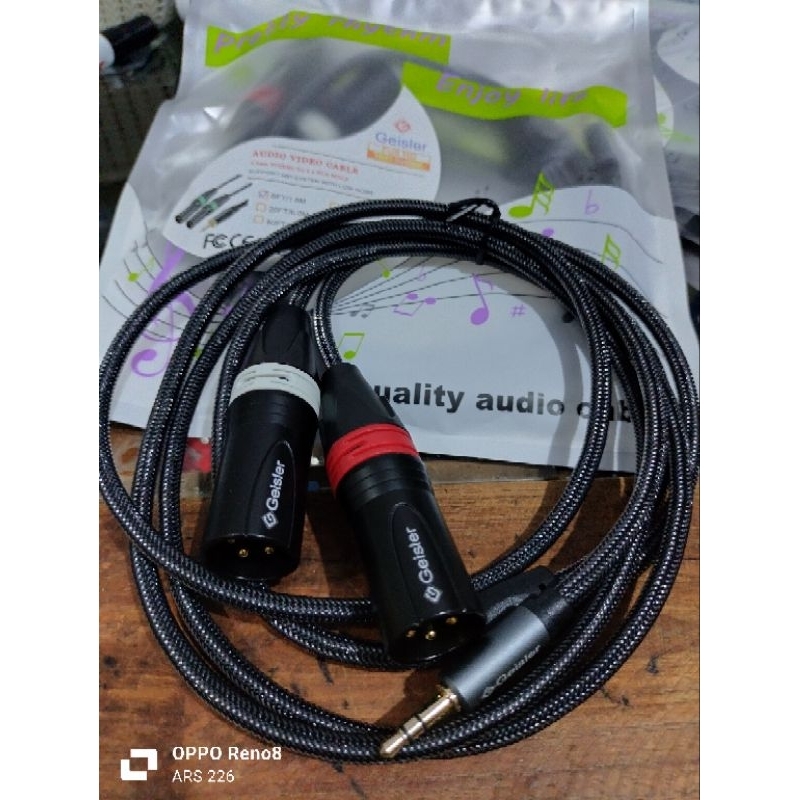 Jual Kabel Audio Geisler 1,8M (1Jack mini Streo To 2 Jack Canon ...