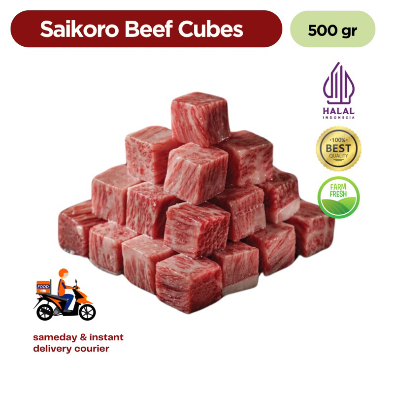 Jual [ SAIKORO WAGYU BEEF MELTIQUE CUBES 135 gr / 250 gr / 500 gram ...