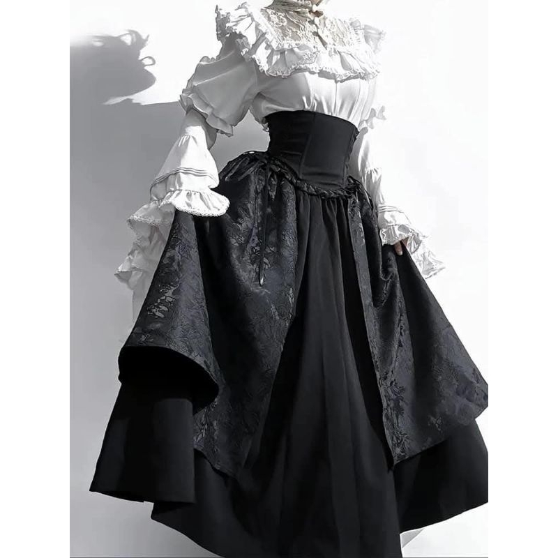 Jual (PO) Victorian Gothic Vampire Skirt Medieval Vintage Rok Maxi ...