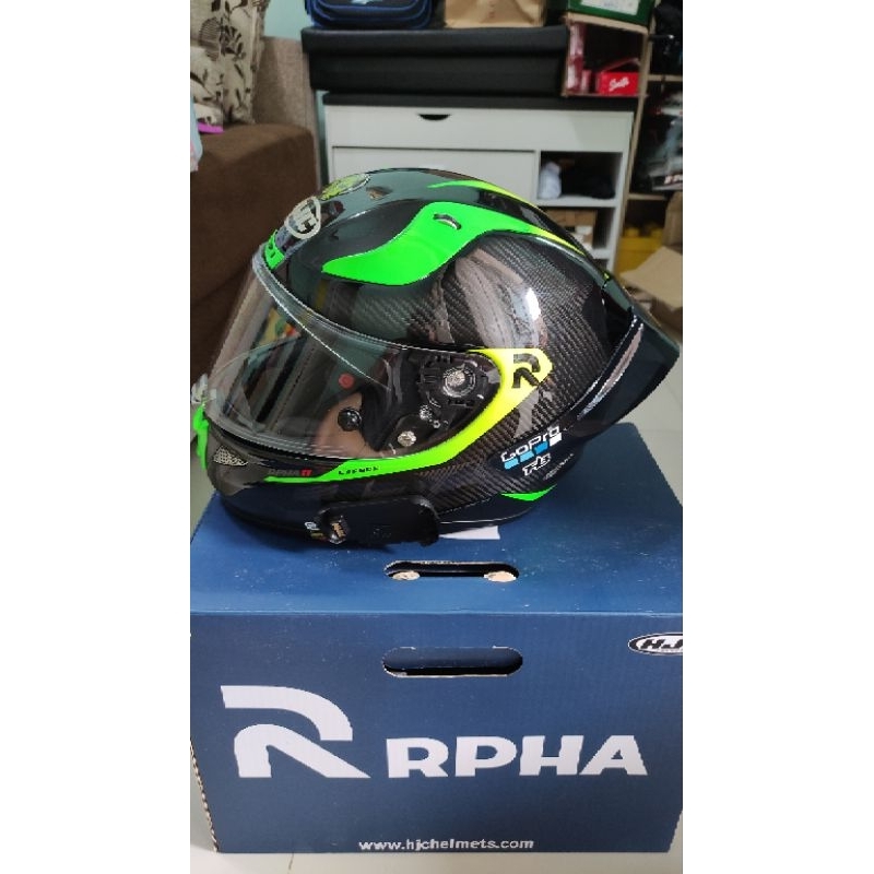 Jual HELM HJC RPHA 11 PRO CARBON BLEER MC3H with Spoiler Ori HJC dan 3 ...