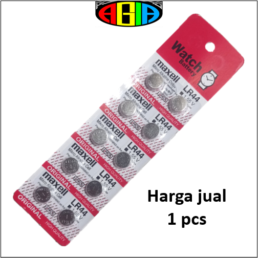Jual Baterai kancing Maxell LR44 Micro Alkaline Cel LR 44 | Shopee Indonesia