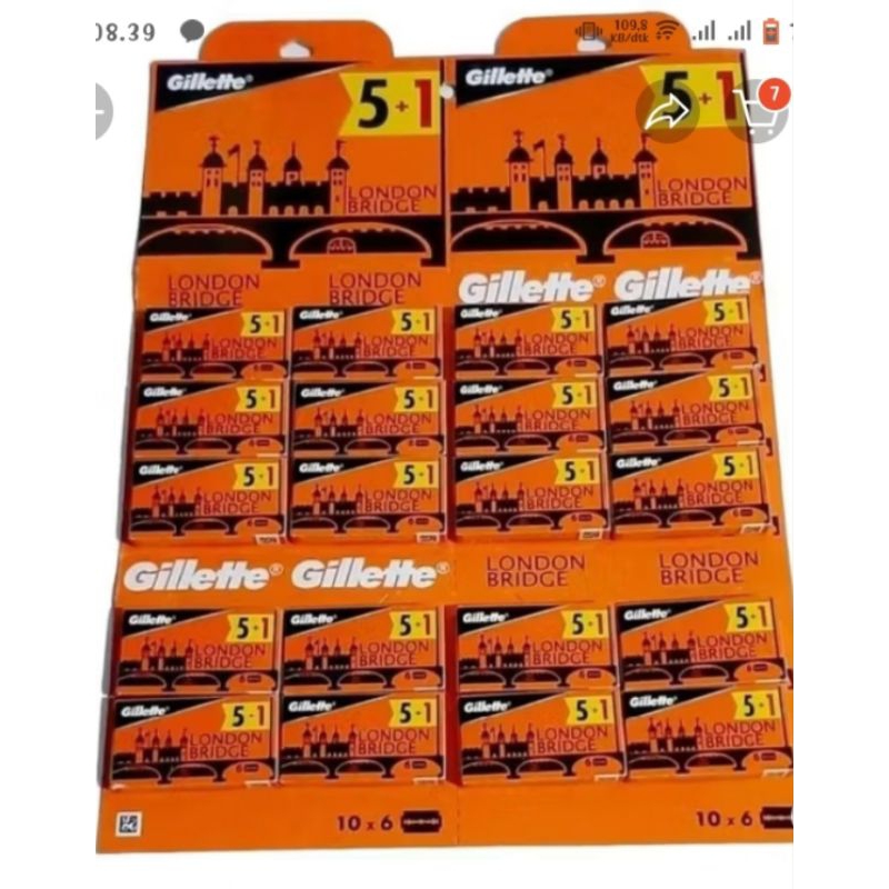 Jual Gillette London 5+1 adalah produk silet London yang dijual dalam ...