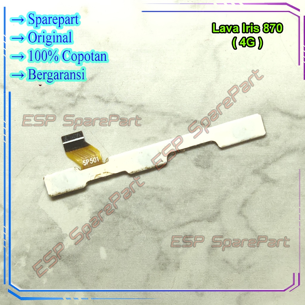 Jual Flexible Lava Iris 870 4G Fleksibel Tombol Power Dan Volume Copotan | Shopee Indonesia