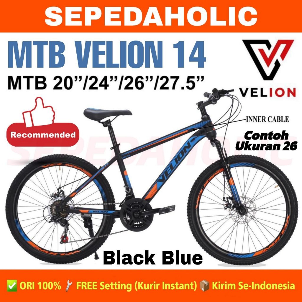 Jual Sepeda Gunung MTB VELION 14 Ukuran 20 24 26 27.5 Inch 21 Speed Rem Cakram | Shopee Indonesia