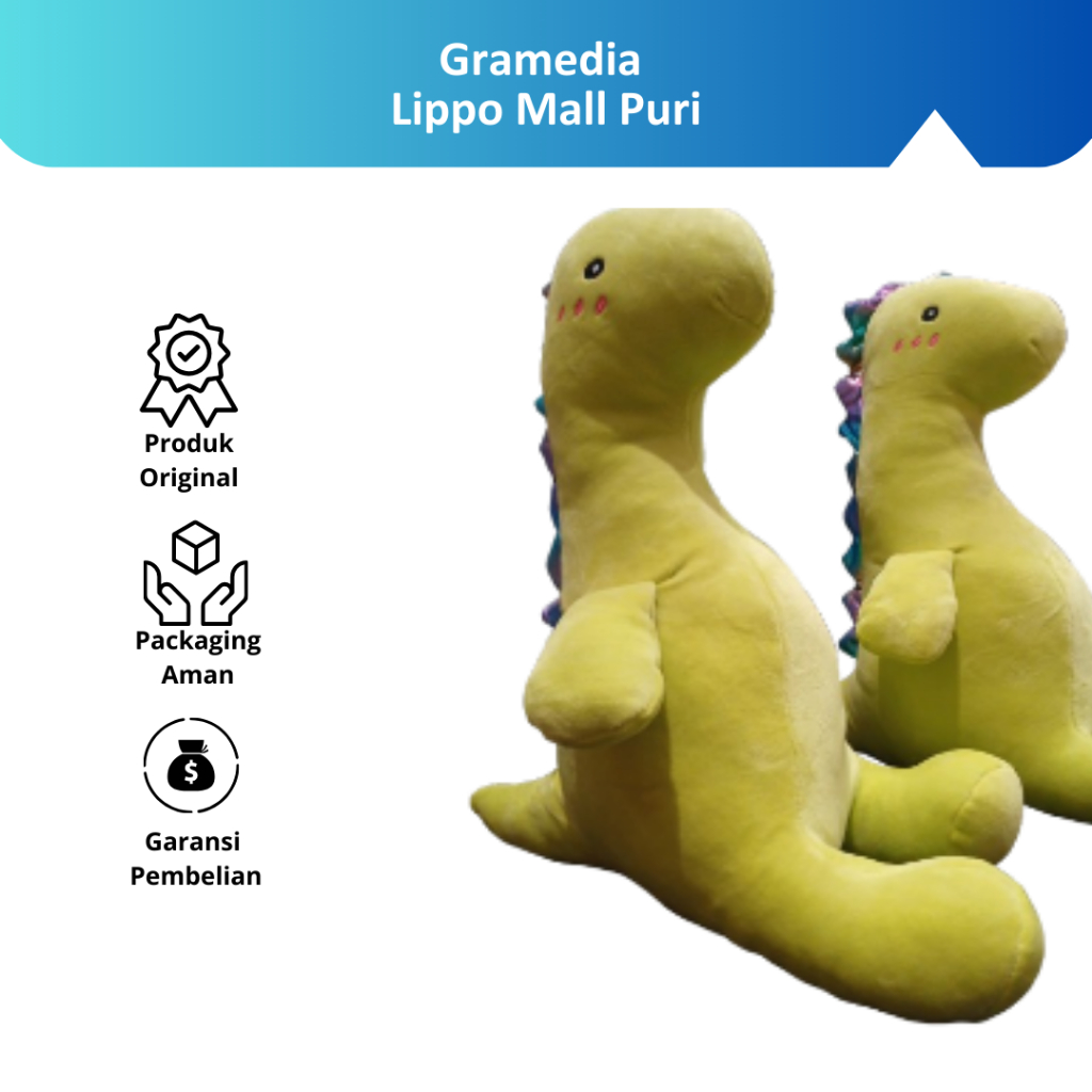 Jual Gramedia Lippo Mall Puri - Kukiko Plush Tall Dino 39cm | Shopee ...