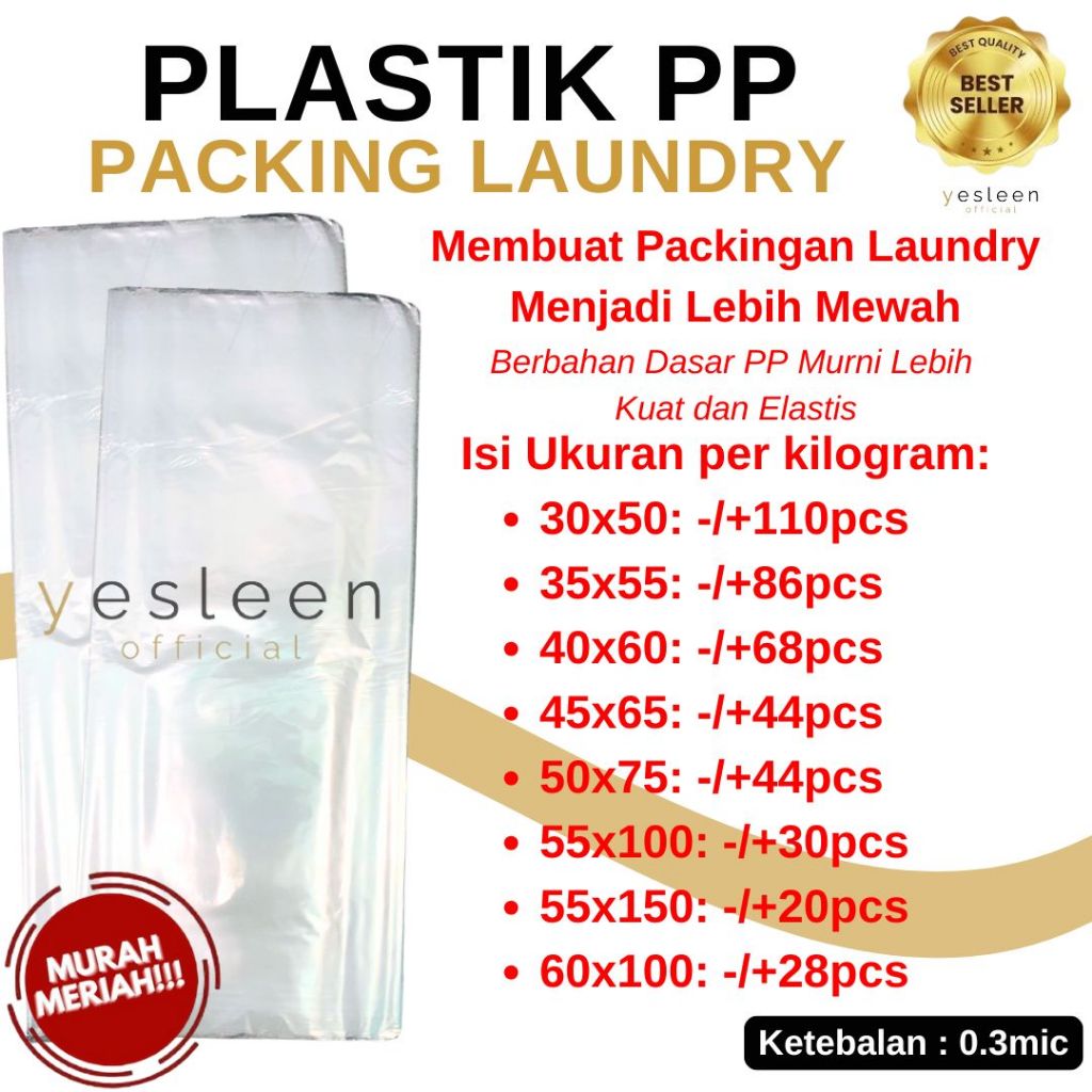 Jual [ 1 Kg } Plastik Packing/Plastik Packing Laundry / Plastik Laundry Kiloan /Plastik Buket ...
