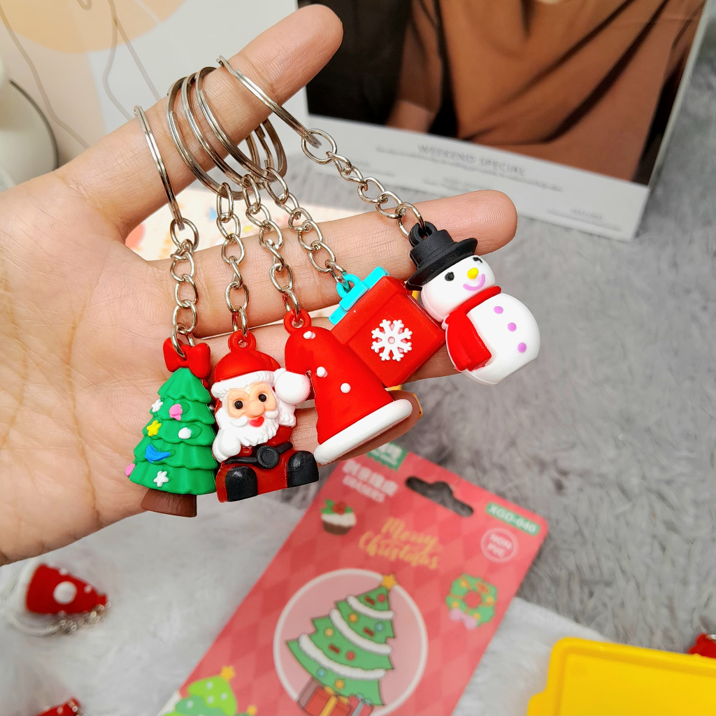 Jual Gantungan Kunci NATAL Ukuran Mini Imut Cute Lucu Ready 4 Variant ...