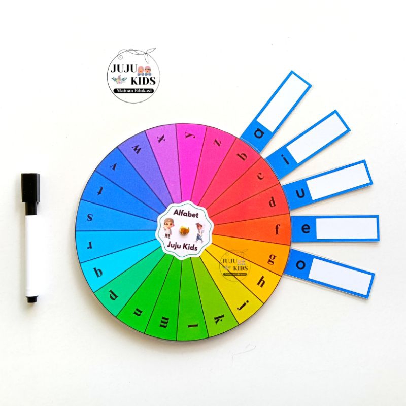Jual Mainan Edukasi Anak Roda Huruf Alfabet Kecil Busy Page Mengenal ...