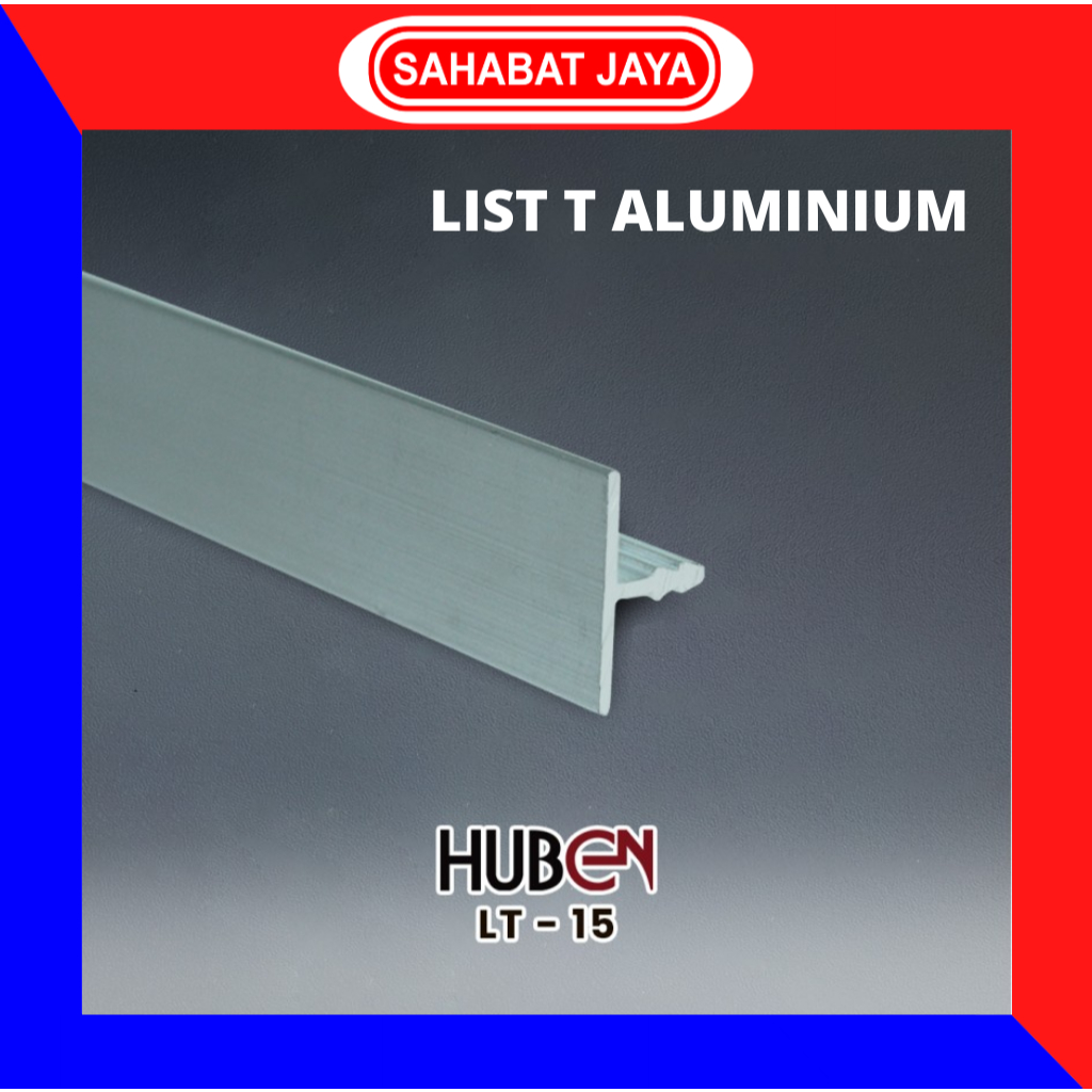 Jual HUBEN Profil Frame Handle List T Alumunium Aluminium LT 15 LT15 LT ...