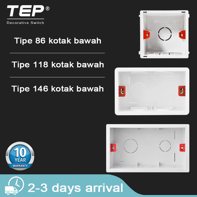 Jual Inbow Saklar 86*86mm Kotak Sakelar Soket Kotak Pemasangan Pvc ...