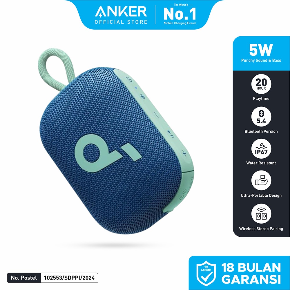 Jual Soundcore by Anker Select 4 Go / Select4Go Bluetooth Speaker, Ultra Portable, Up to 20 ...