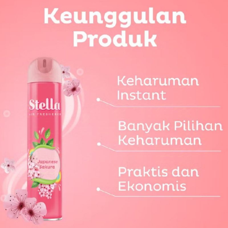 Jual STELLA AEROSOL / SPRAY / SEMPROT RUANGAN 400ML | Shopee Indonesia