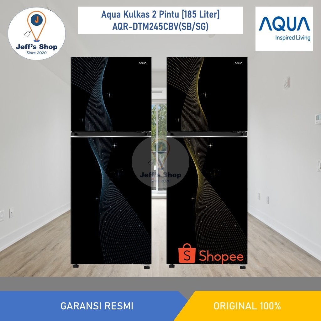 Jual Aqua Kulkas 2 Pintu [185 Liter] AQR DTM245CBV(SB) / AQR DTM245CBV(SG) | Shopee Indonesia