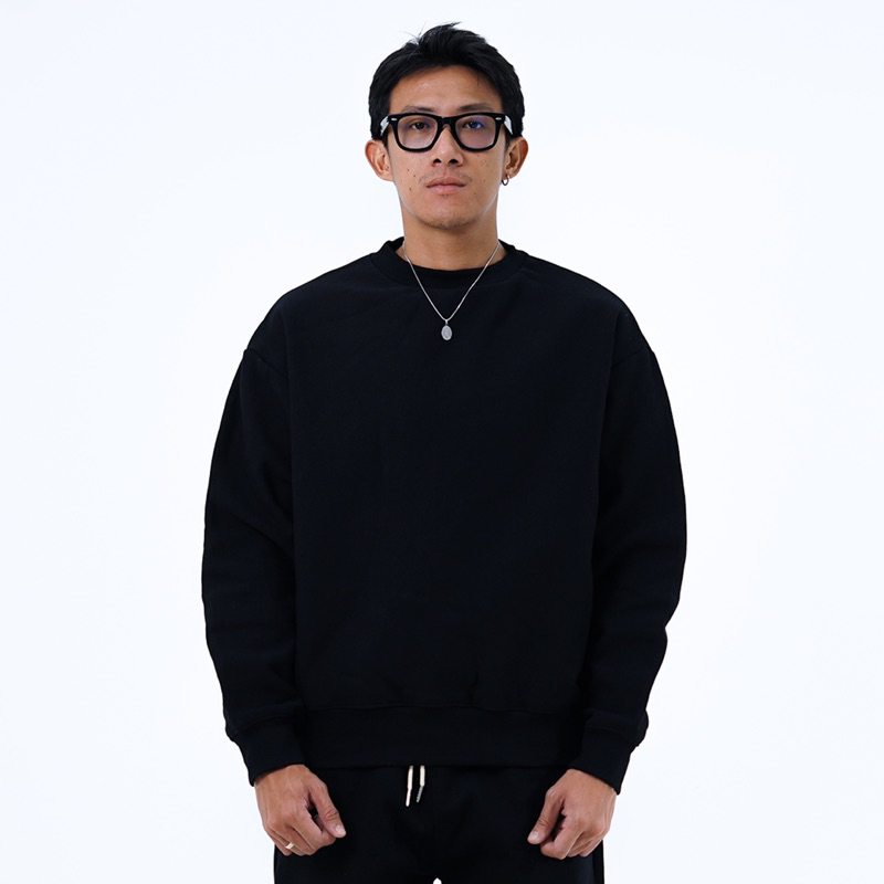 Jual All Around Faded Boxyfit Crewneck Black 330GSM | Shopee Indonesia