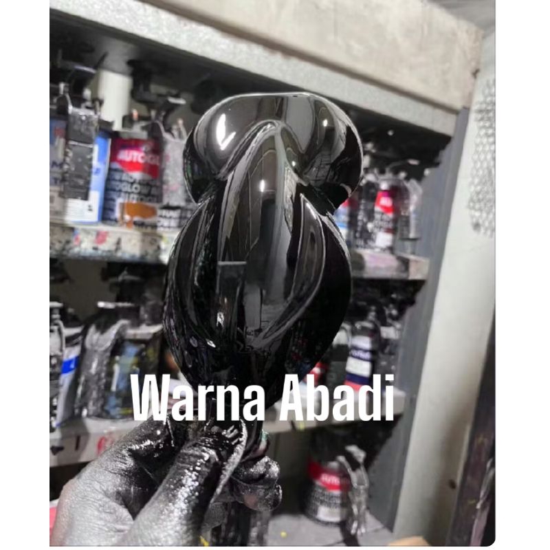 Jual cat hitam jet black/cat hitam super pekat pu/cat motor dan mobil ...