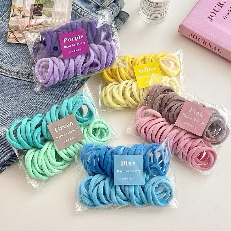 Jual 50pc karet rambut 5cm ikat rambut elastis warna warni kemasan ...