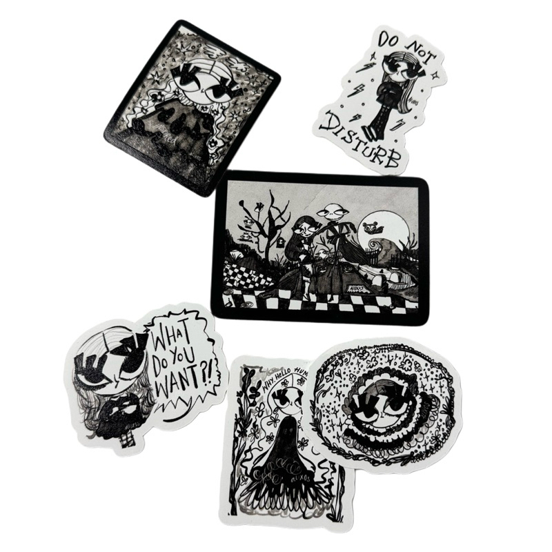 Jual UV Diecut Stickers Angry Series Doodle by Alixos | Shopee Indonesia