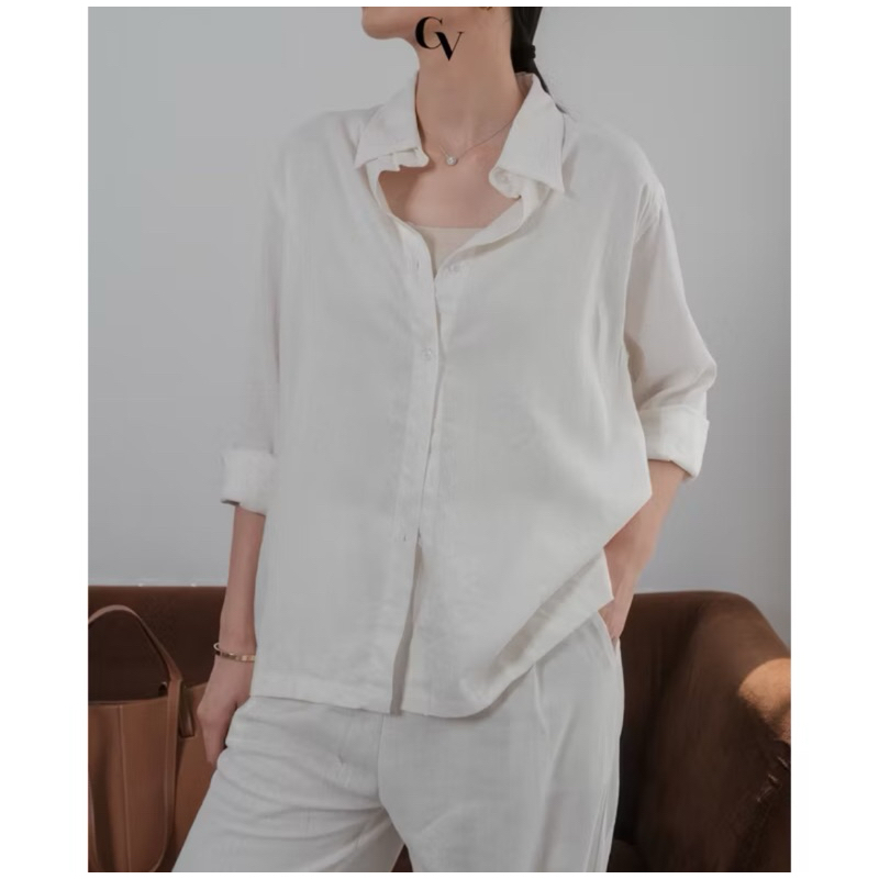 Jual CaVa Chic - Cara Linen Set (White) | Shopee Indonesia