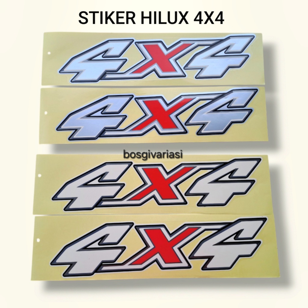 Jual Stiker Hilux 4x4 / stiker toyota hilux 4x4 / stiker 4x4 | Shopee ...