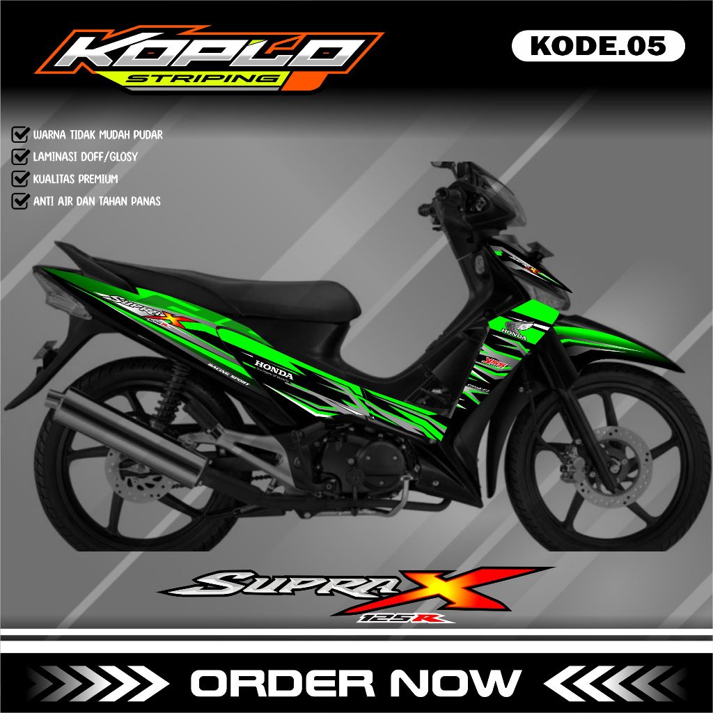 Jual STRIPING SUPRA X 125 / SURA X / BARU / CW / STIKER VARIASI / SUPRA ...