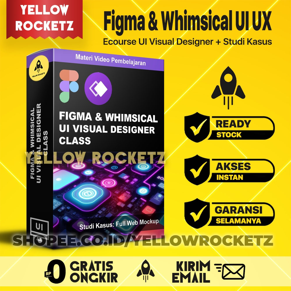 Jual BELAJAR FIGMA WEB DESIGN - Mahir Desain Website UI Visual Builder dengan Figma & Whimsical ...