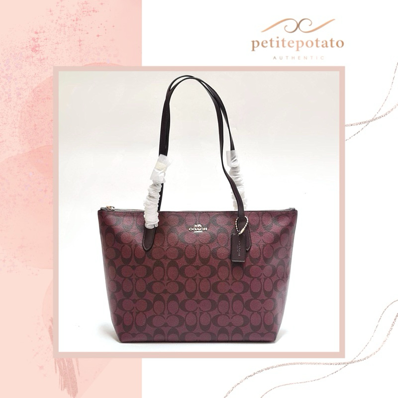 Jual TAS BRANDED WANITA COACH ZIP TOTE IN SIGNATURE | Shopee Indonesia