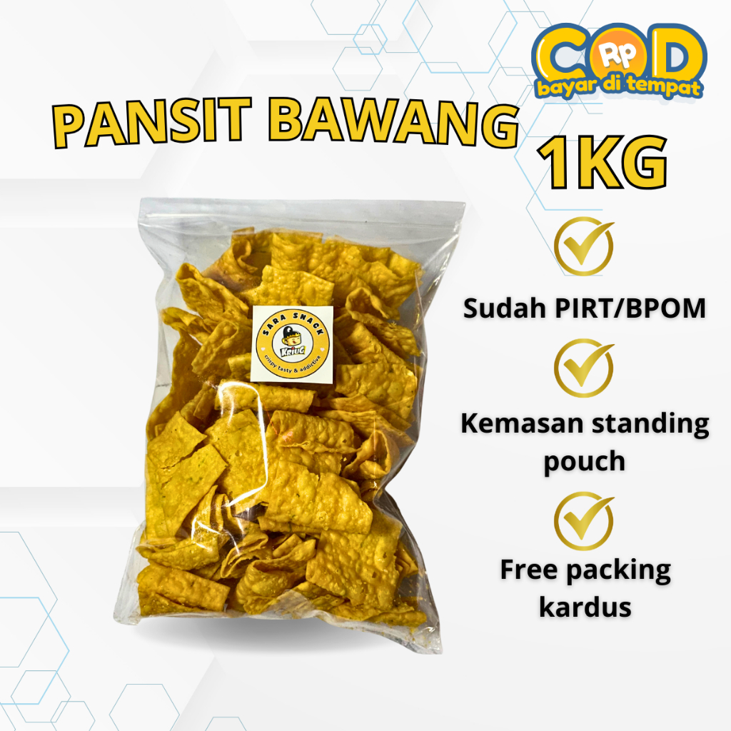 Jual Keripik Pangsit Bawang | Keripik Pangsit 500gr | Aneka Snack Murah ...