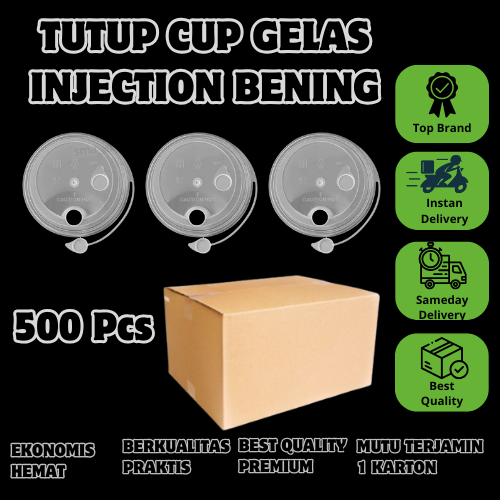 Jual 1 KARTON Tutup Cup Injection Lid Sambung Tutup Lid Cup Gelas Injection Isi 500pcs 20 Pack ...