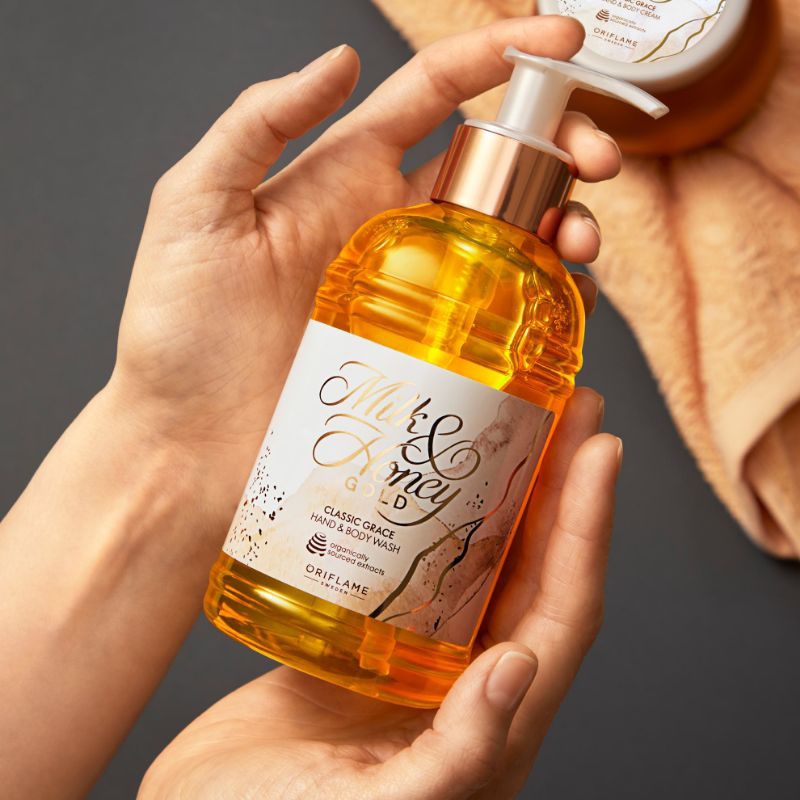 Jual Milk & Honey Gold Classic Grace Hand & Body Wash Oriflame | Shopee Indonesia