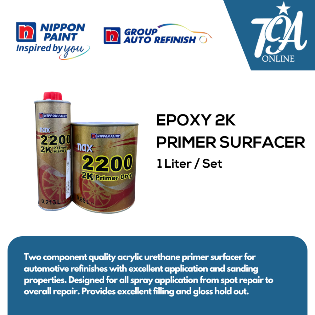 Jual NIPPON PAINT AUTO REFINISH Epoxy Primer Surfacer Nax 2200 2K ...