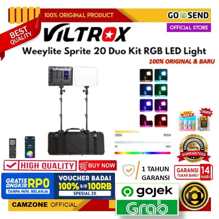 Jual Viltrox Weeylite Sprite 20 Duo Kit Full Color RGB Video LED Light ...