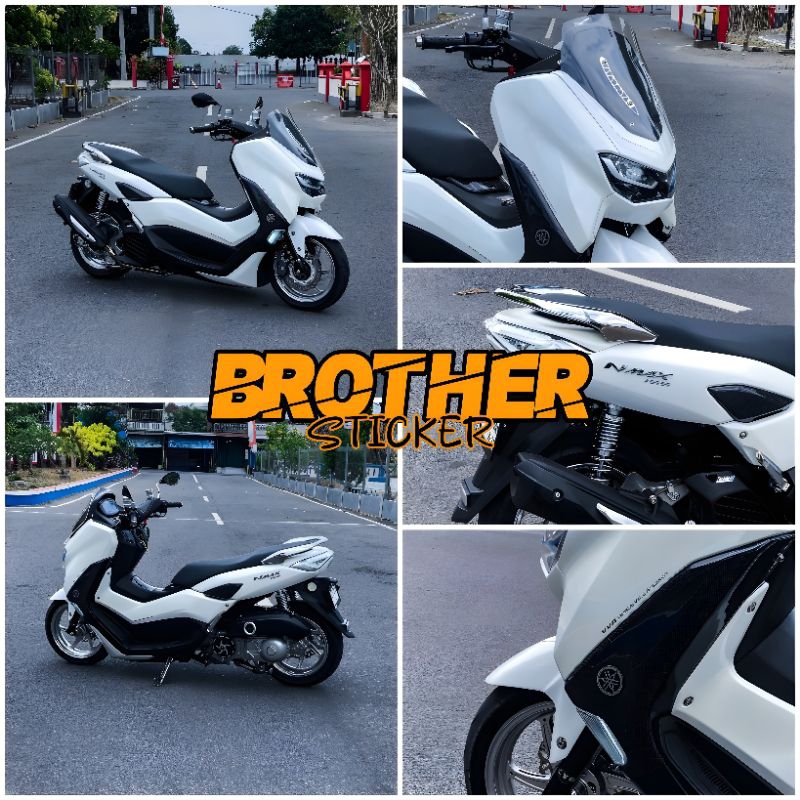 Jual stiker skotlet putih glossy kilat sticker scotlite motor putih ...