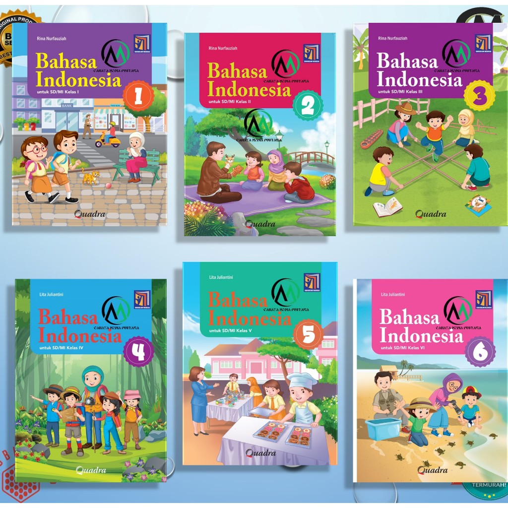 Jual [Penerbit Quadra] Bahasa Indonesia kelas 1,2,3,4,5, & 6 Kurikulum ...