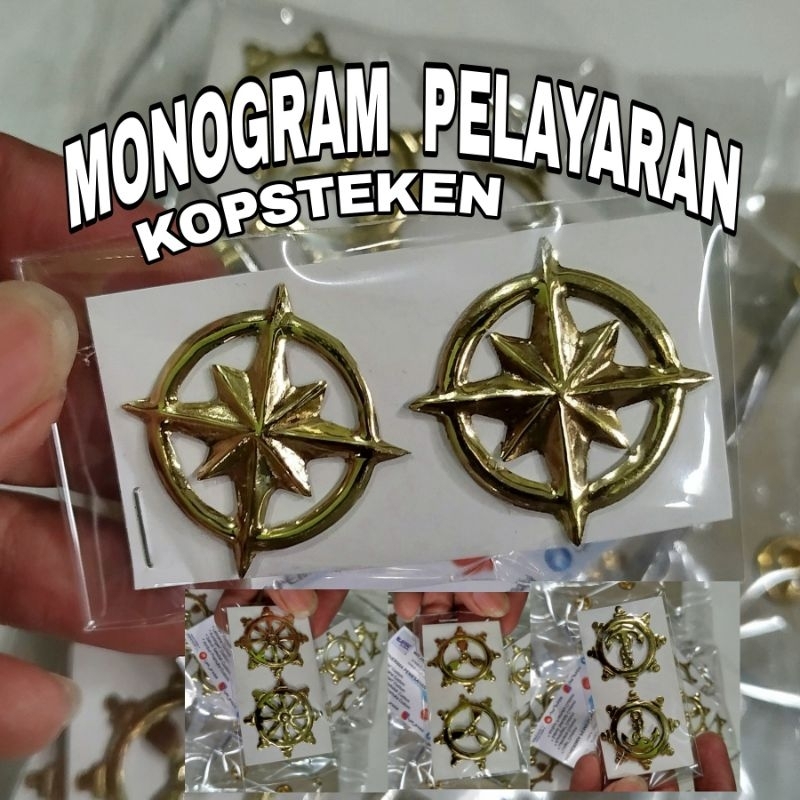 Jual MONOGRAM PIN KERAH PELAYARAN KOPSTEKEN | Shopee Indonesia